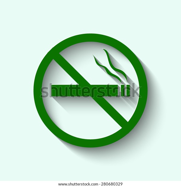 Green No Smoking Sign Shadow Stock Vector (Royalty Free) 280680329 ...