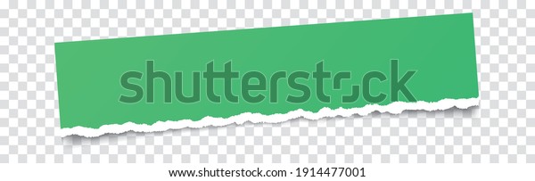Green Note Paper Banner On Transparent Stock Vector (Royalty Free ...