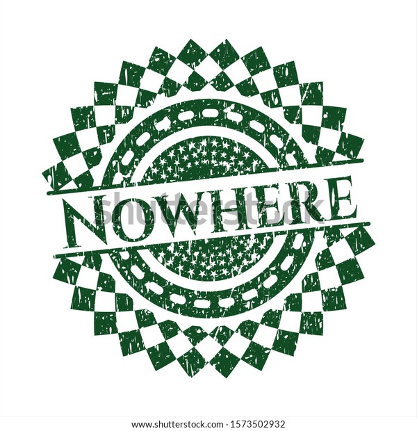 Green Nowhere Rubber Grunge Texture Seal Stock Vector (Royalty Free ...