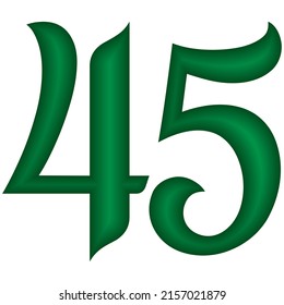 2,729 Digital number 45 Images, Stock Photos & Vectors | Shutterstock