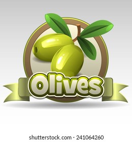 Green Olives Label Stock Vector (Royalty Free) 241064260 | Shutterstock