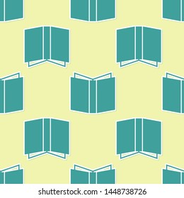 Green Open Book Icon Isolated Seamless Stock Vector (Royalty Free ...