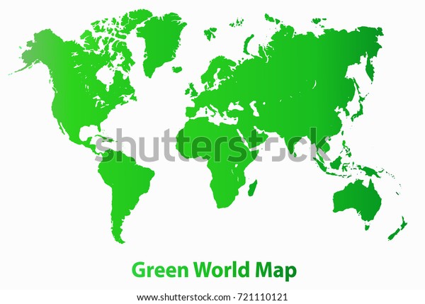 Green Orld Map Illustration Stock Vector (Royalty Free) 721110121 ...