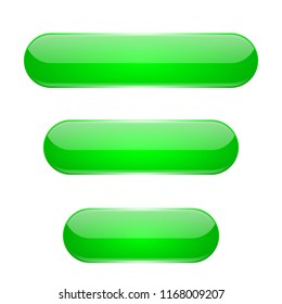 Green Oval Buttons 3d Glass Menu Stock Vector (Royalty Free) 1168009207 ...
