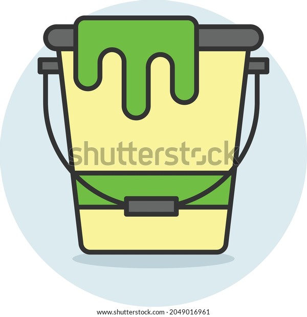 Green Paint Bucket Concept Paint Container Stock Vector (Royalty Free ...