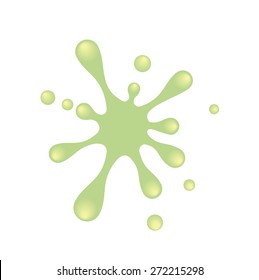 Green Paint Drop Isolated On White Stock Vector (Royalty Free ...
