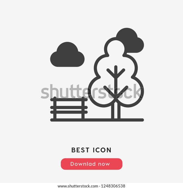 Green Park Icon Vector Park Symbol Stock Vector (Royalty Free ...
