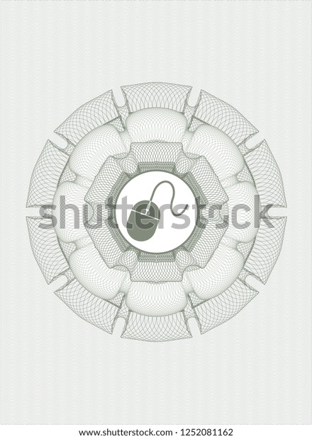 Green Passport Style Rosette Mouse Icon Stock Vector (Royalty Free ...