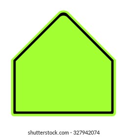 Green Pentagon Warning Sign Template Stock Vector (Royalty Free ...