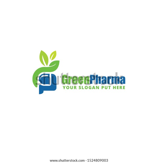 Green Pharma Logo Gp Letter Pharmacy Stock Vector (Royalty Free) 1524809003