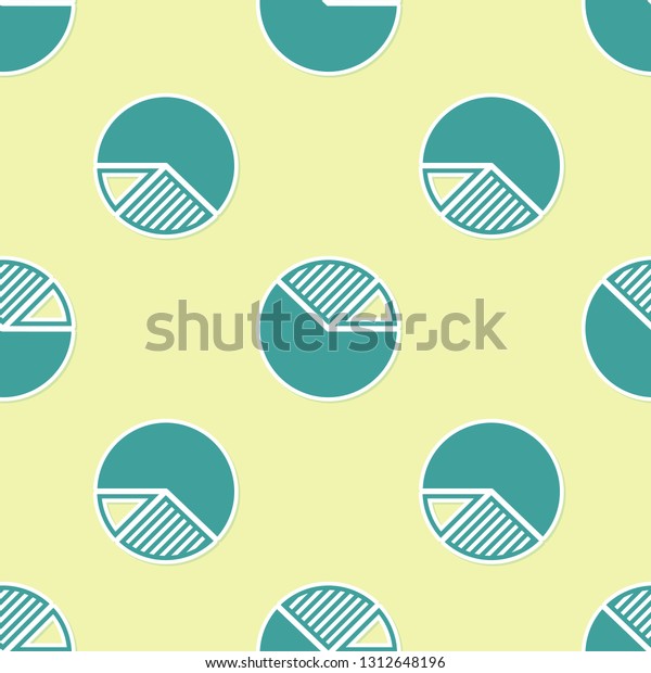 Green Pie Chart Infographic Icon Isolated Stock Vector (Royalty Free ...
