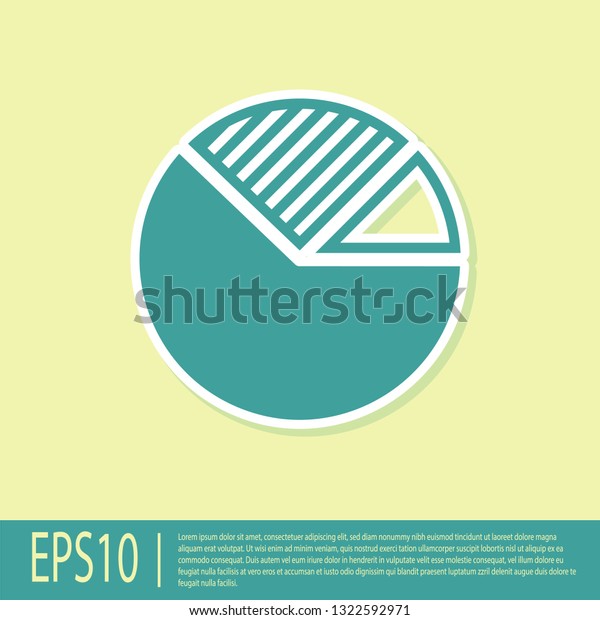 Green Pie Chart Infographic Icon Isolated Stock Vector (Royalty Free ...