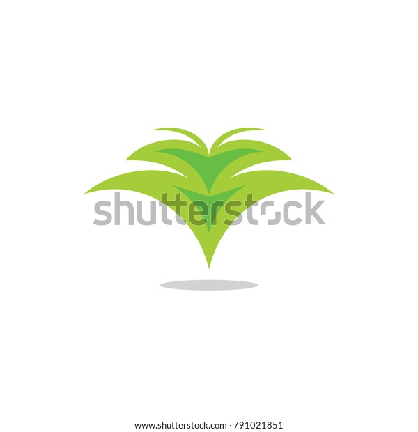 Green Plant Symbol Logo Vector Stock Vector (Royalty Free) 791021851 ...