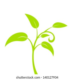 Green Plant Vector Illustration Stock Vector (Royalty Free) 140127934 ...