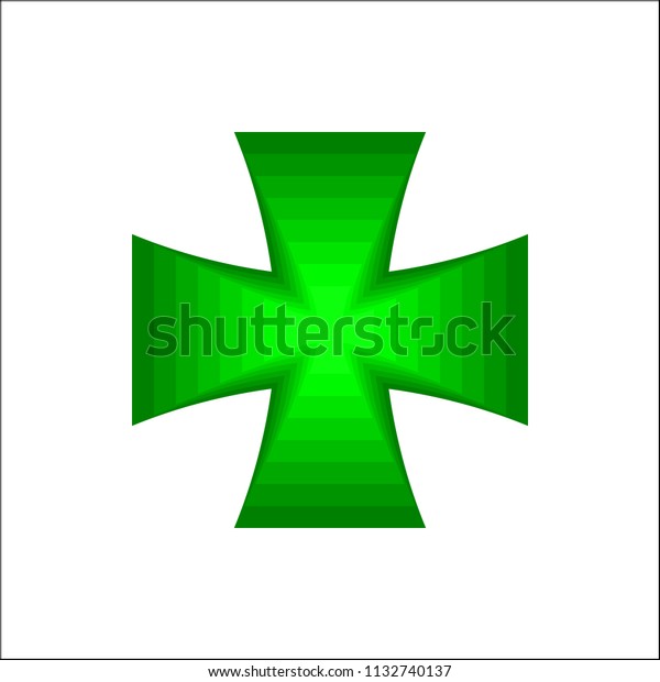 Green Plus Symbol On White Background Stock Vector (Royalty Free ...