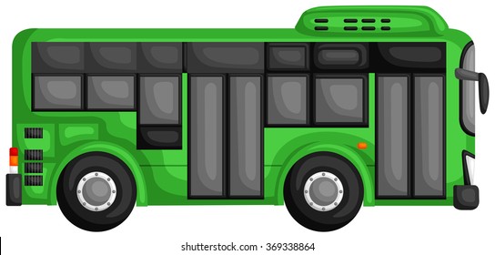 Green Public Bus Stock Vector (Royalty Free) 369338864 | Shutterstock