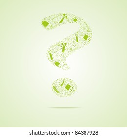 Green Question Gifts Vector Illustration Stock Vector (Royalty Free ...