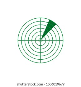 Radar Screen Icon Vector Illustration Image Stock Vector (Royalty Free ...