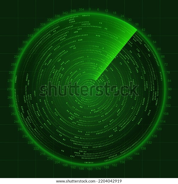 Green Radar Targets Red Enemy On Stock Vector (Royalty Free) 2204042919 ...