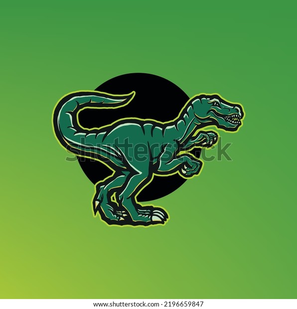 Green Raptor Mascot Vector Illustration Stock Vector (Royalty Free ...