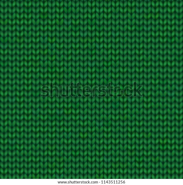Green Realistic Knitted Texture Seamless Pattern Stock Vector (Royalty ...