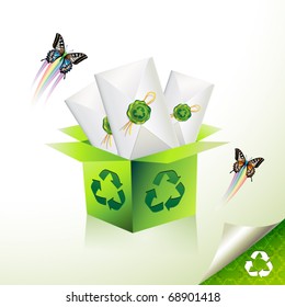 Green Recycle Mail Box Stock Vector (Royalty Free) 68901418 | Shutterstock