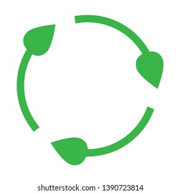 Green Recycle Sign Leaf Simple Line Stock Vector (Royalty Free ...