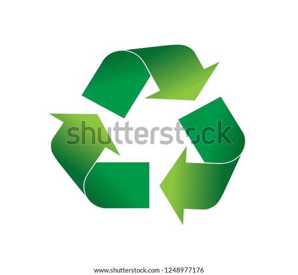 Green Recycling Logo Icon Vector Illustration Stock Vector (Royalty ...