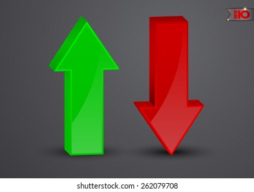 Arrows Direction Signs Red Green Isolated Stock Photo 1517674070 ...