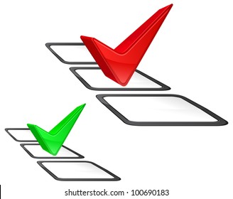 Green Red Check Marks Box On Stock Vector (Royalty Free) 100690183 ...