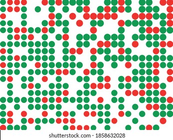 Green Red Dots On White Background Stock Vector (Royalty Free) 1864785133