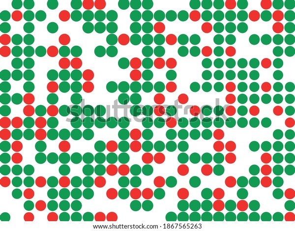 Green Red Dots On White Background Stock Vector (Royalty Free ...