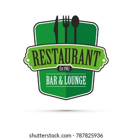 Green Restaurant Logo: vector de stock (libre de regalías) 787825936 ...