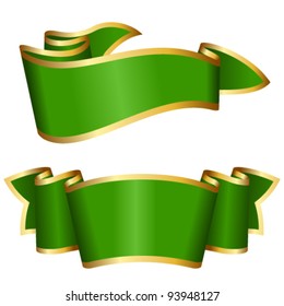 Green Ribbon Collection Stock Vector (Royalty Free) 93948127 | Shutterstock