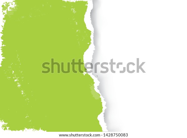 Green Ripped Paper Grunge Background Llustration Stock Vector (Royalty ...