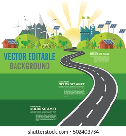 Green Road Infographic Stock Vector (Royalty Free) 502403734 | Shutterstock