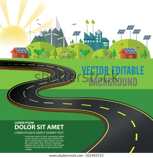 Green Road Infographic Stock Vector (Royalty Free) 502403725 | Shutterstock