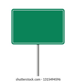 Blank Red Square Sign On Pole: vector de stock (libre de regalías ...