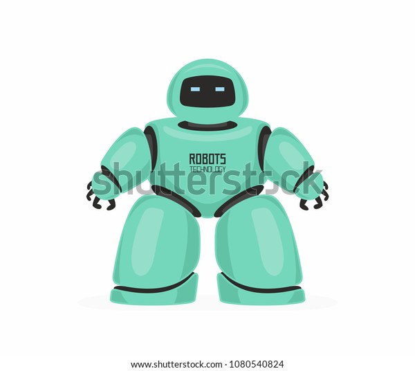 Green Robot Isolated On White Background Stock Vector (Royalty Free ...