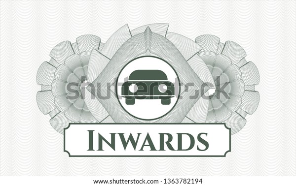 Green Rosette Linear Illustration Car Seen Stock Vector (Royalty Free ...