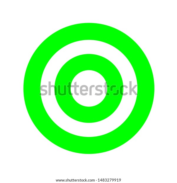 Green Round Symbol Isolated On White Stock Vector (Royalty Free) 1483279919