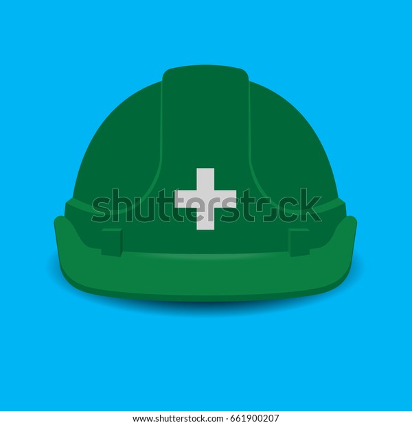 Green Safety Helmet Icon Stock Vector (Royalty Free) 661900207