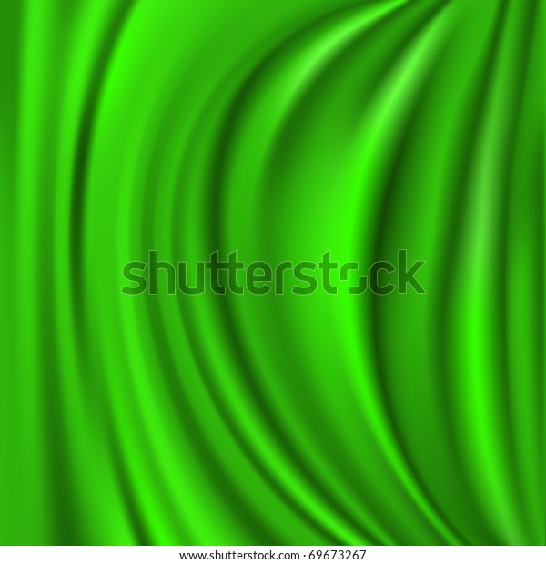 Green Satin Silk Waves Background Vector Stock Vector (Royalty Free ...