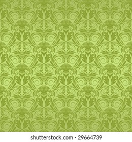 Green Seamless Wallpaper Stock Vector (Royalty Free) 29664739 ...