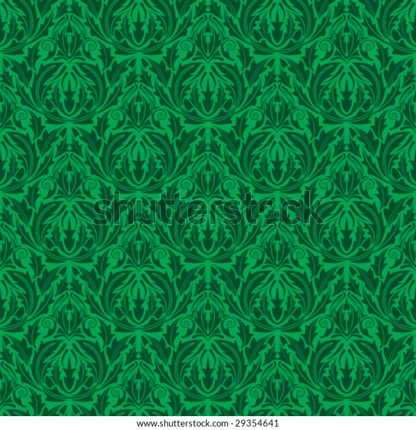 Green Seamless Wallpaper Stock Vector (Royalty Free) 29354641 ...