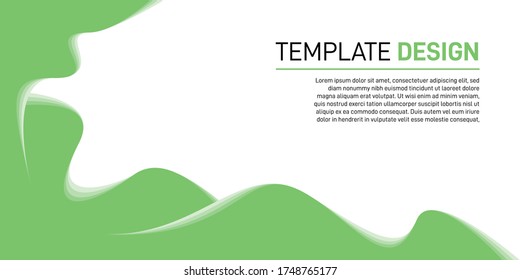 Green Shade Wave Template Design Stock Vector (Royalty Free) 1748765177 ...