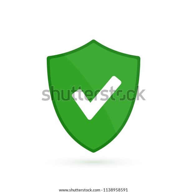 Green Shield Check Mark Icon Graphic Stock Vector (Royalty Free ...