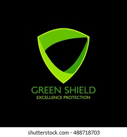 Green Shield Logo Design Template Vector Stock Vector (Royalty Free ...