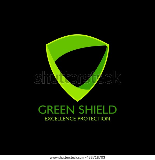 Green Shield Logo Design Template Vector Stock Vector (Royalty Free ...