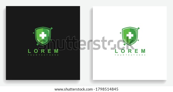 Green Shield Medical Logo Modern Logo Stock Vector (Royalty Free ...